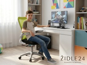 Juniorská židle ROGER - zelená síťovina