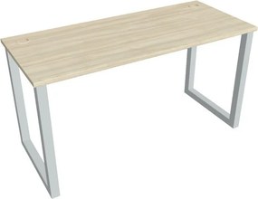 Kancelářský pracovní stůl Hobis UEO 1400, bílá RAL 9016, deskabuk