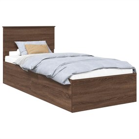 Rám postele s čelo Hnědý dub 75 x 190 cm Kompozitní dřevo 3408724