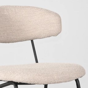 LABEL51 Jídelní židle ZACK bílý bouclé IH-50.163