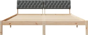 Rám postele s čelo hnědá a tmavě šedá 180 x 200 cm 3394344