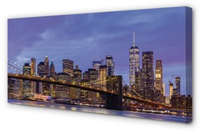 Obrazy na plátně Sunset bridge river 140x70 cm