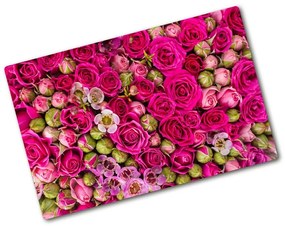 Wallmuralia Deska na krájení skleněná Růže 80x52 cm