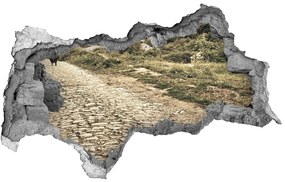 Wallmuralia Díra 3D fototapeta nálepka Dva psi na kopci 95x73 cm