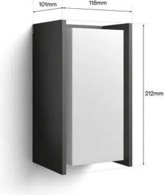 Philips - LED Stmívatelné nástěnné svítidlo Hue TURACO 1xE27/8,1W/230V IP44