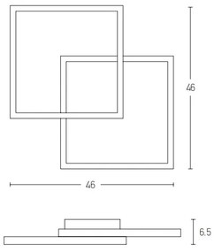 Zambelis 2026 - LED Stmívatelný přisazený lustr LED/25W/230V černá