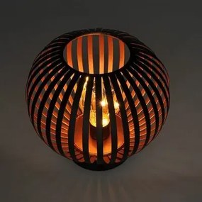 Solight WO3102 kovová kulatá lucerna se žárovkou s micro LED měděná /