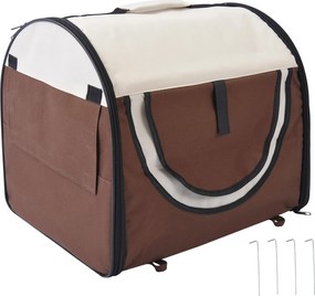 Skládací transportní batoh pro psy PawHut s polstrováním, voděodolná taška Oxford 46 x 36 x 41 cm | Aosom