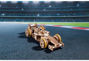 Ugears 3D dřevěné mechanické puzzle Compact Racer
