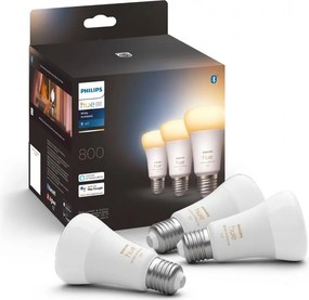 SADA 3x LED Stmívatelná žárovka Philips Hue WHITE A60 E27/6W/230V 2200-6500K