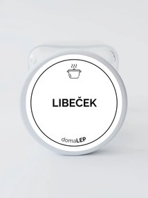 Samolepka na kořenky LIBEČEK bílá 5 cm tučné písmo
