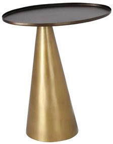 OnaDnes -20% Zlatý kovový odkládací stolek Kave Home Liliane 45 x 27 cm