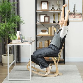HOMCOM Ergonomická kolenní židle, kolenní stolička, zdravotní židle pro domácnost, kancelář, meditaci, černá