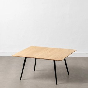BigBuy Home Konferenční stolek ze dřeva a železa, rozměry 80 x 80 x 40 cm