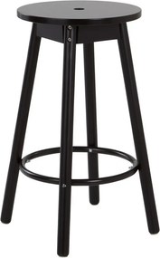 Černá barová stolička z borovicového dřeva (výška sedáku 65 cm) Kinna – Jotex