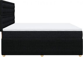 Box spring postel s matrací černá 200x200 cm textil 3294479