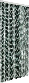 Závěs proti hmyzu zeleno-bílý 100 x 220 cm Chenille 325447