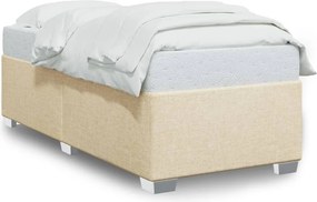 Rám postele bez matrace krémová 100 x 200 cm textil 3284455