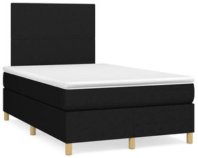 Box spring postel s matrací černá 120x190 cm textil 3269918