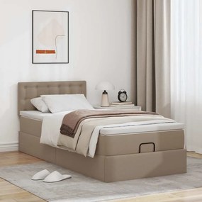 Osmanský rám postele s matrací cappuccino 90x190cm umělá kůže 3312131