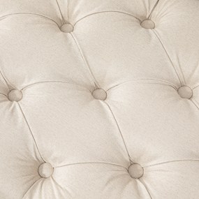 HOMCOM Lavice, čalouněná lavice s vzhledem lnu, dřevěné nohy, postelová lavice pro ložnici, obývací pokoj, chodbu, 120 x 41 x 48 cm, krémová