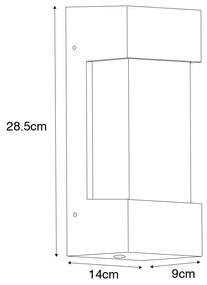 Moderní venkovní nástěnné svítidlo tmavě šedá IP44 - Tide