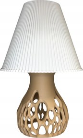 Stolní lampa Kora 3D s pouštním stínidlem, béžová, moderní, Pla