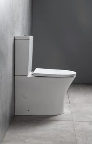 Bruckner Bruckner, DARIO RIMLESS WC kombi mísa s nádržkou, spodní/zadní odpad, bílá, 201.437.4
