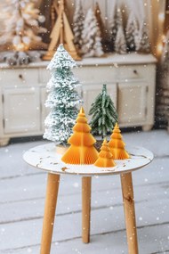 ALBERI - Sada tří stromečků, jedinečná dekorace, zlatá