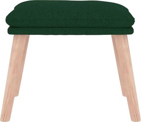 Podnožka tmavě zelená 45 x 29,5 x 35 cm textil 341429