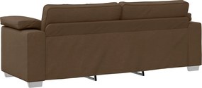 Pohovka 2 ks Hnědá textil 3324744
