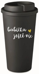 BABIČKA JEŠTĚ VÍC - černý termohrnek 475 ml