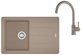 Franke - Kuchyňský set G279KA, fragranitový dřez BFG 611-78 a baterie FC 6018.424, kašmír 114.0700.805