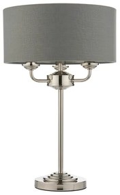 Endon 99149 - Stolní lampa HIGHCLERE 3xE14/18W/230V šedá/lesklý chrom
