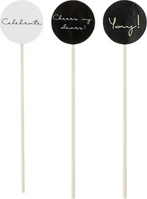 Koktejlové ozdoby Pom Pom 24 ks Bloomingville