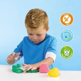 SES CREATIVE Modelína Eco bezlepková / 3x 90g + dřevěné nástroje / od