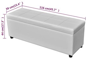 vidaXL Dlouhá úložná lavice dřevěná bílá