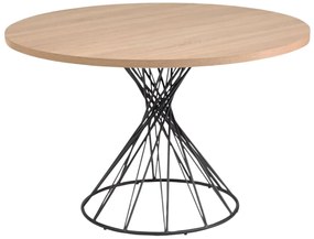 OnaDnes -20% Kulatý jídelní stůl Kave Home Niut 120 cm v dubovém dekoru