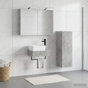 Sada koupelnových skříněk 4 ks Betonově šedá Kompozitní dřevo 3407386