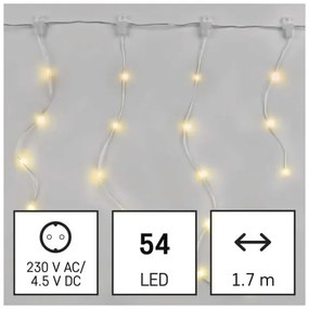 LED Venkovní vánoční řetěz 54xLED/8 funkcí 6,7x0,7m IP44 teplá bílá