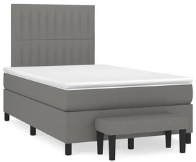 Box spring postel s matrací tmavě šedá 120x190 cm textil 3270370