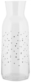 Skleněná karafa se srdíčky Lovely Day - Ø 9*25 cm / 1000 ml