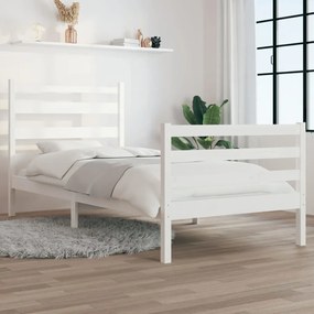 vidaXL Rám postele masivní borovice 100 x 200 cm [3103704] Barva: Bílá