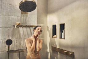 Hansgrohe Rainfinity, šíjová sprcha 500 1jet s poličkou, kartáčovaný bronz, HAN-26243140