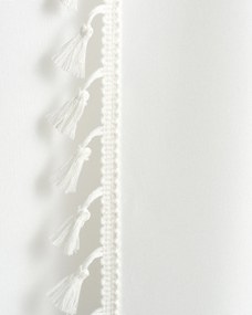 Room99 Hotový závěs na pásce s třásněmi Lara Jednobarevný Barva: Světle šedá, Velikost: 140 x 260 cm
