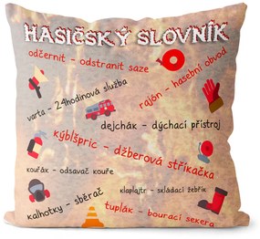 Polštář Hasičský slovník (Velikost: 55 x 55 cm)