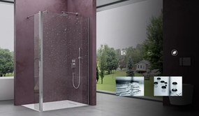 design sprchový kout WALK-IN box BREMEN - Black SIDE 50-160cm