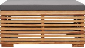Set zahradního stolu a podnožky tmavě šedá poduška masivní teak 316042