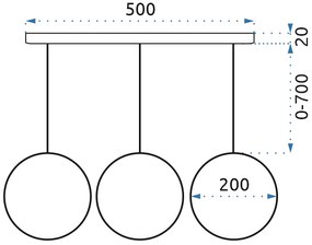 Toolight - Stropní svítidlo 3xE27, zlatá-bílá, OSW-08197