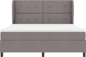 Postel s boxspringem s čelo Taupe 180 x 200 cm textil 3340582